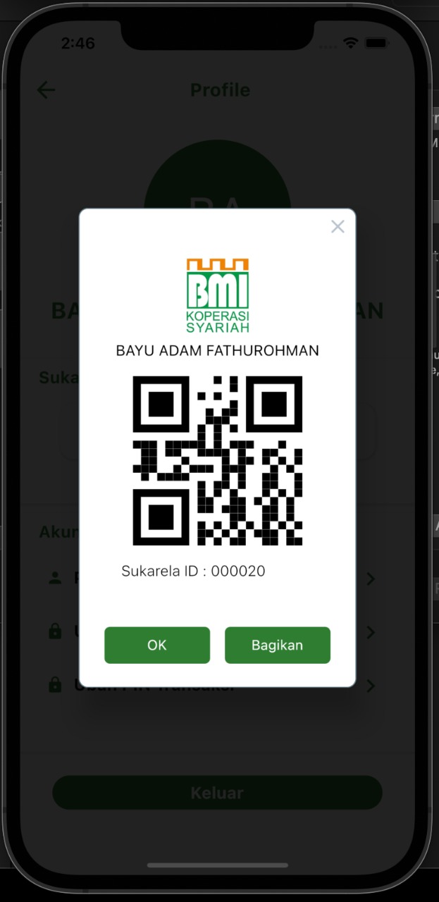 Scan QR Code Beri Kemudahan Transaksi Anggota di BMI Mobile - Klikbmi.com